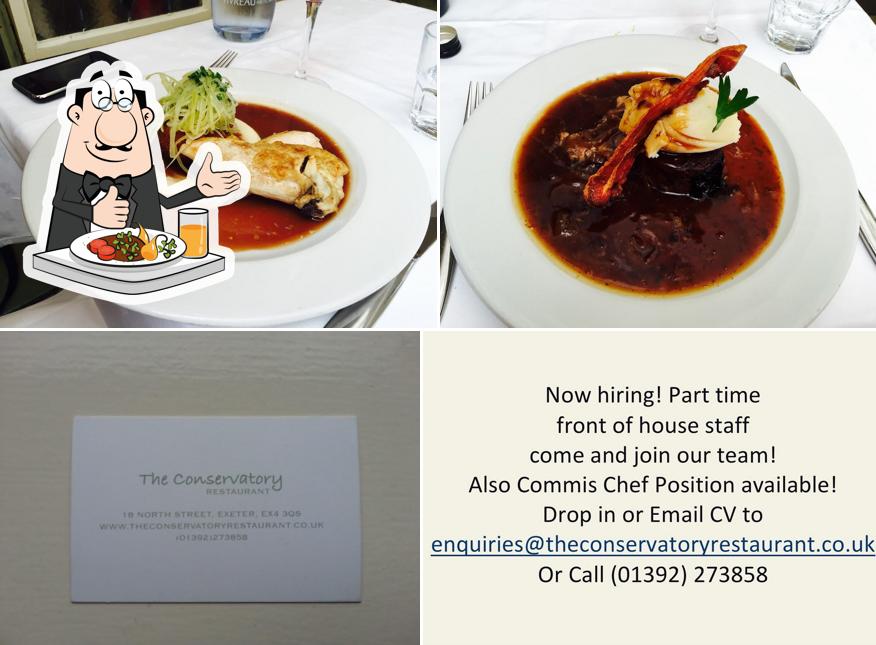 The Conservatory, Exeter - Restaurant menu, prices and reviews