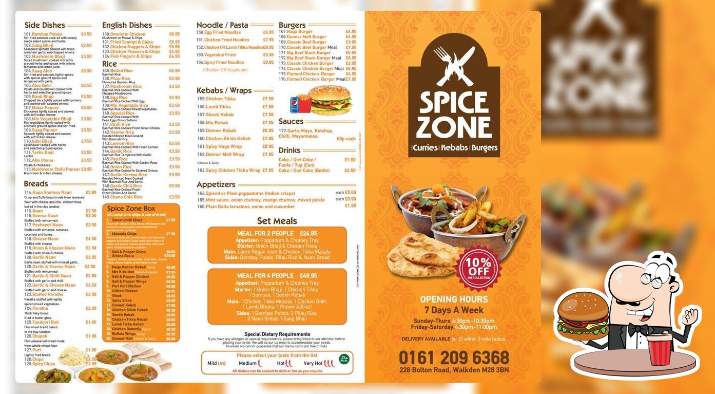 Spice Zone Takeaway in Astley - Restaurant menu and reviews