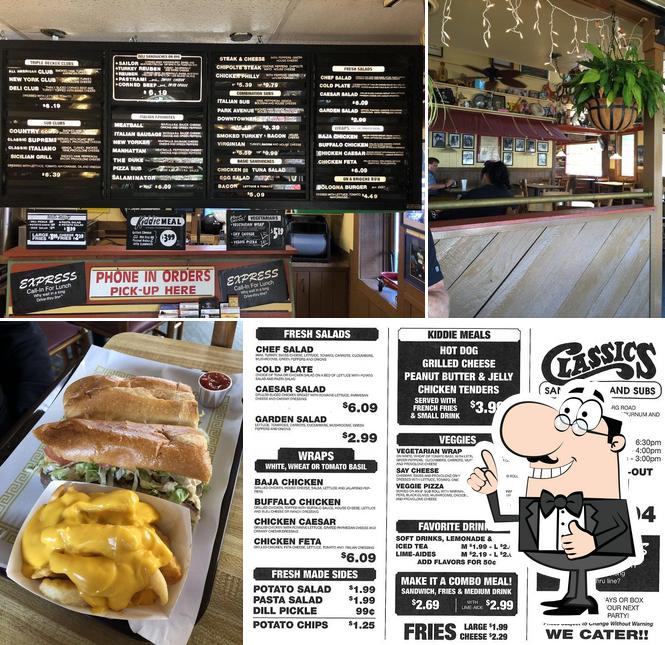 Restaurante Classics Sandwiches & Subs, Richmond - Carta del ...