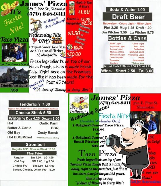 James' Pizza, Shamokin - Restaurant menu, prices and reviews