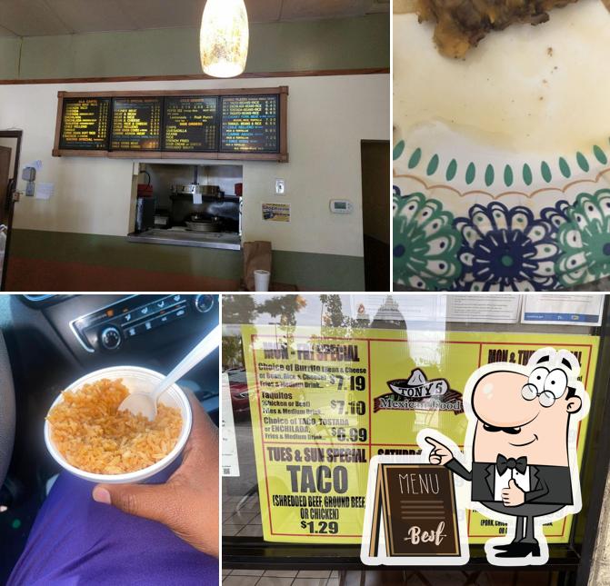 Tony's Mexican Food, Riverside - Restaurant menu, prices and reviews