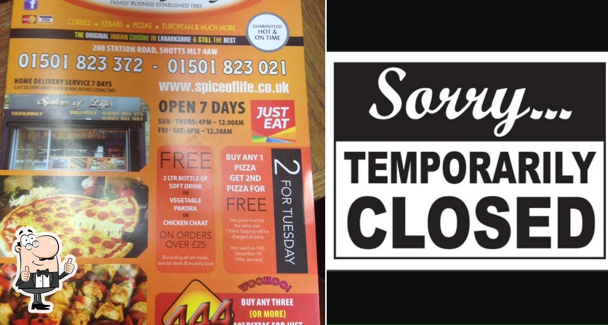 Spice Of Life in Shotts - Restaurant menu and reviews