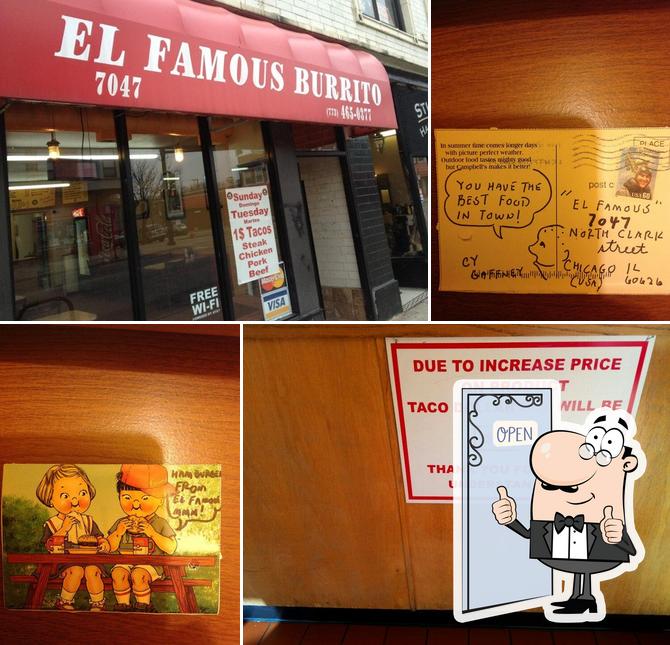 El Famous Burrito, 7047 N Clark St in Chicago - Restaurant menu and reviews