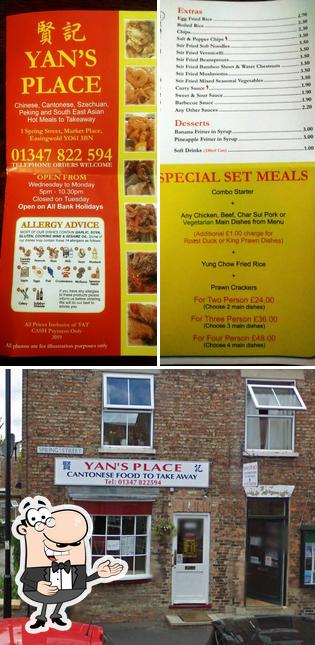 Yan's Place, Easingwold - Restaurant menu, prices and reviews