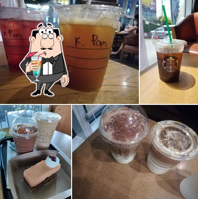 Starbucks Int Intersect Rama III, Bangkok, ทางเข้าตึกอยู่ระหว่าง Int ...