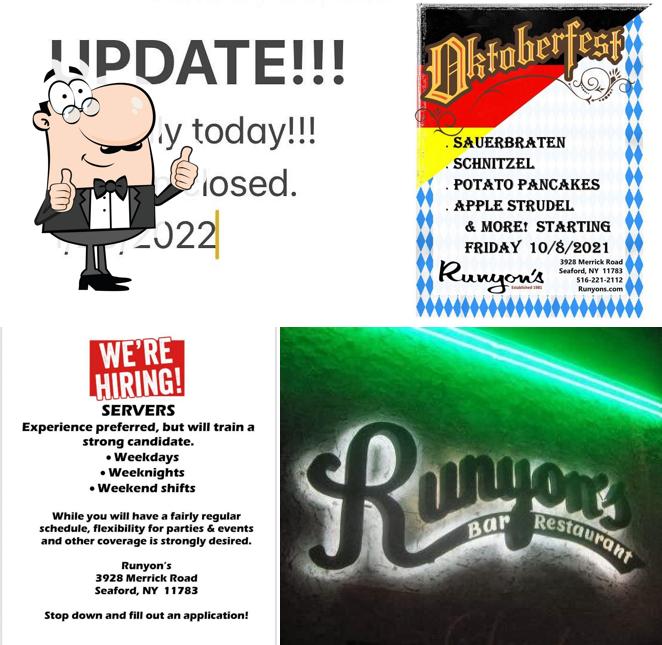 Runyon's, Seaford - Restaurant menu, prices and reviews