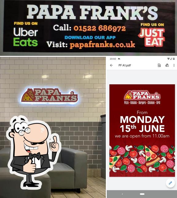 Papa Frank's, Lincoln - Restaurant menu, prices and reviews