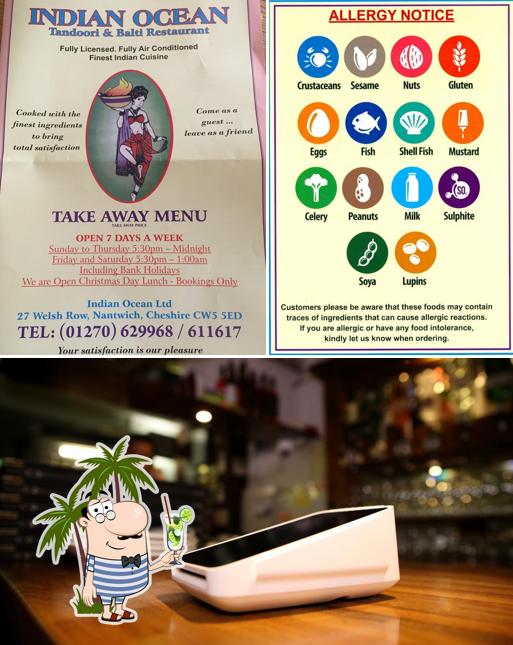 Indian Ocean, Nantwich - Restaurant menu, prices and reviews