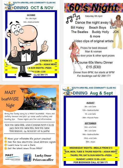 South Arm RSL & Community Club, South Arm - Restaurant menu, prices and ...