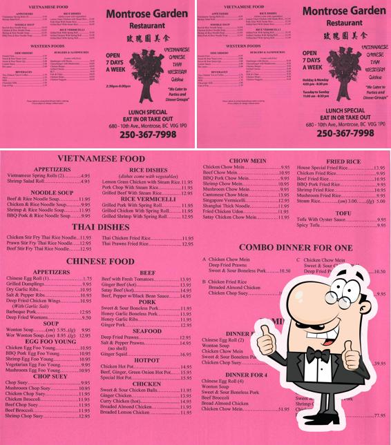 Montrose Garden Restaurant, Montrose - Restaurant menu, prices and reviews