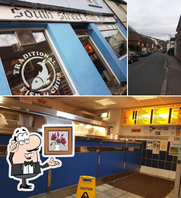 Top 2 restaurants with cod fish and chips in Lewes, England, october ...