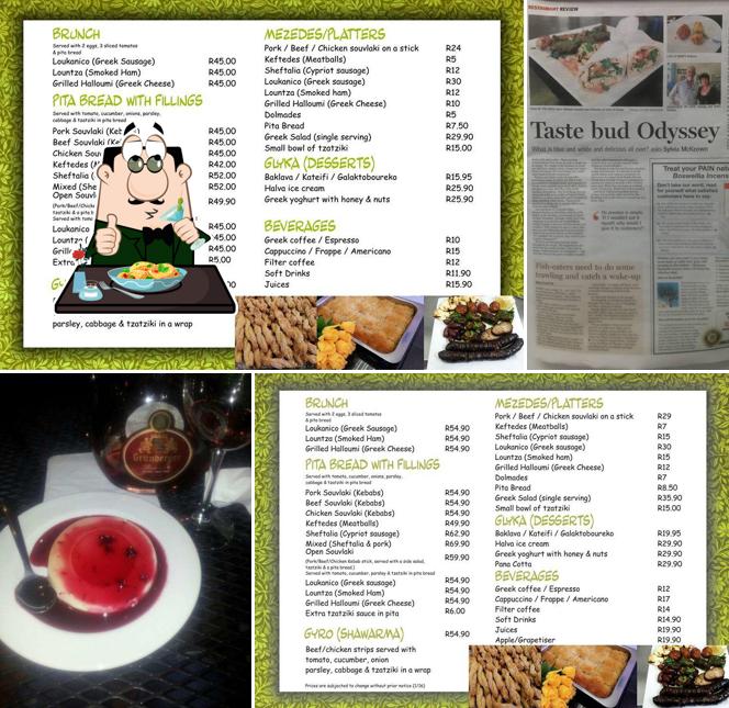 Taste Of Greece, Pretoria - Restaurant menu, prices and reviews