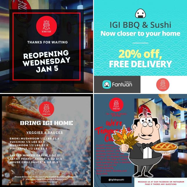 IGI BBQ & Sushi Bistro in Winnipeg - Restaurant menu and reviews