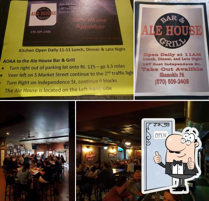 Ale House Bar & Grill, Shamokin - Restaurant menu, prices and reviews