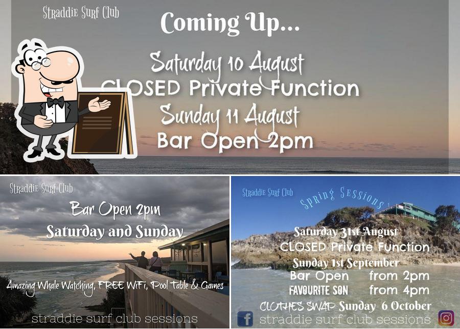 Straddie Surf Club Sessions, Point Lookout - Restaurant menu, prices ...