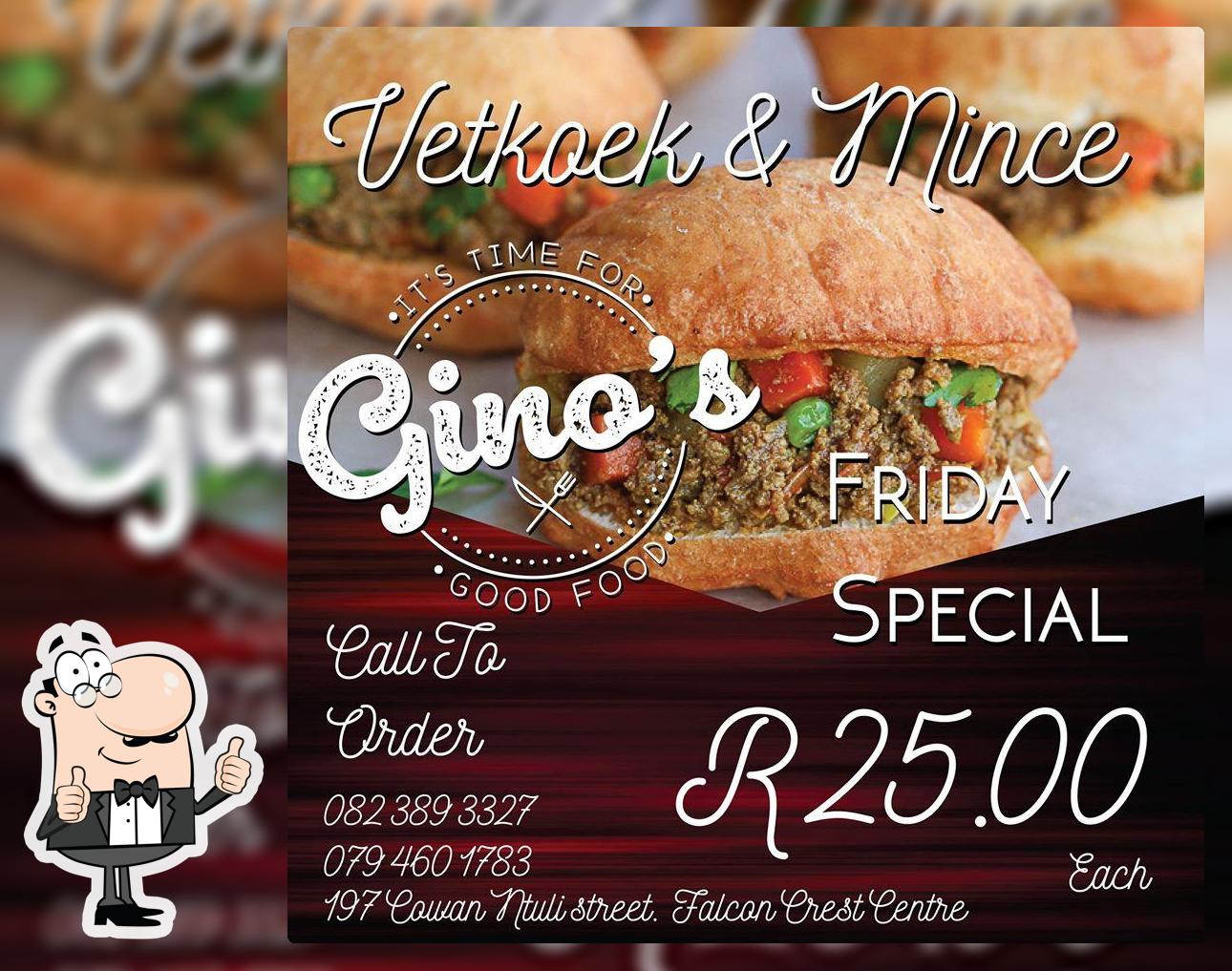 Gino's Take Away & Diner, Middelburg - MP - Speisekarte, Preise und ...