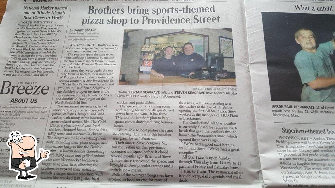 All Star Pizza, 800 Providence St in Woonsocket - Restaurant menu and ...