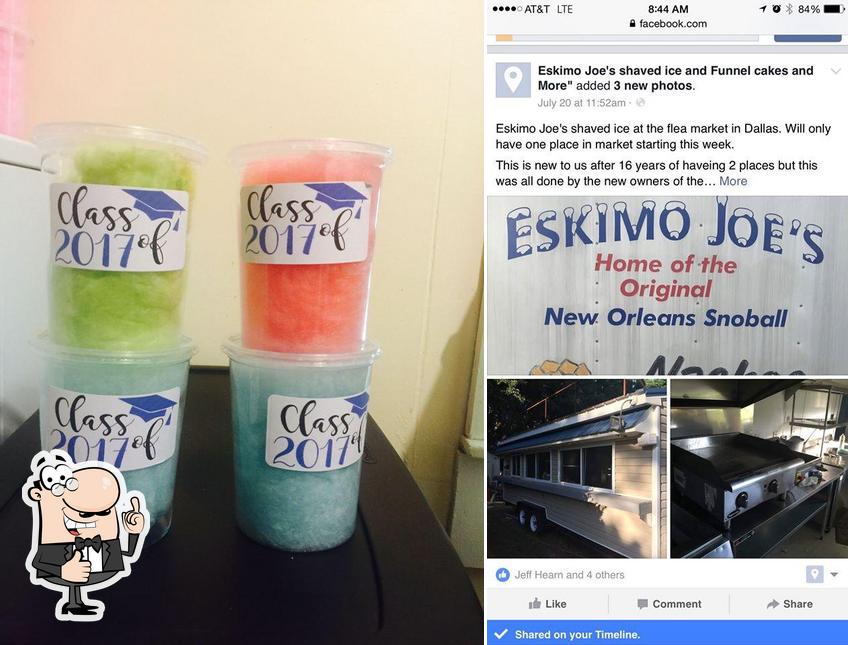 Eskimo Joe's shaved ice and Funnel cakes and More" in Dallas