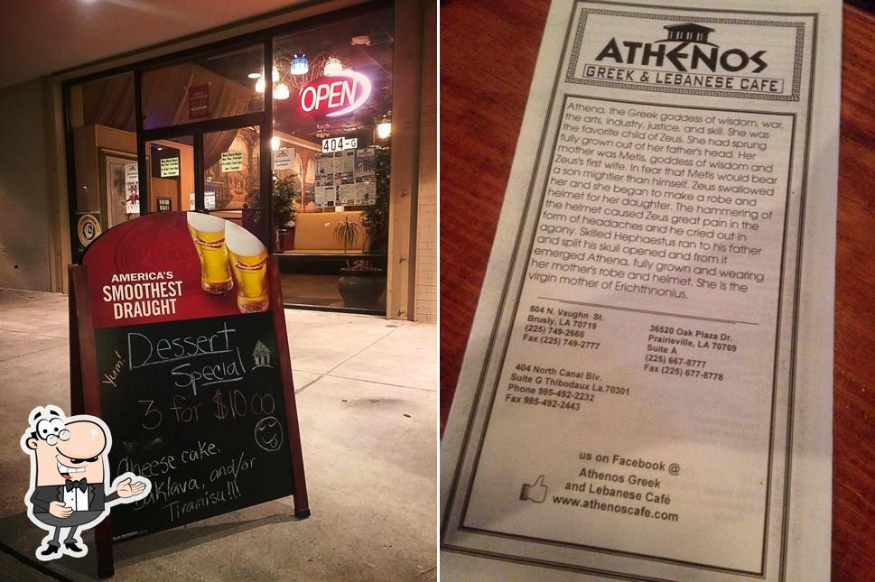Athenos Greek & Lebanese Cafe, Thibodaux - Restaurant menu, prices and ...
