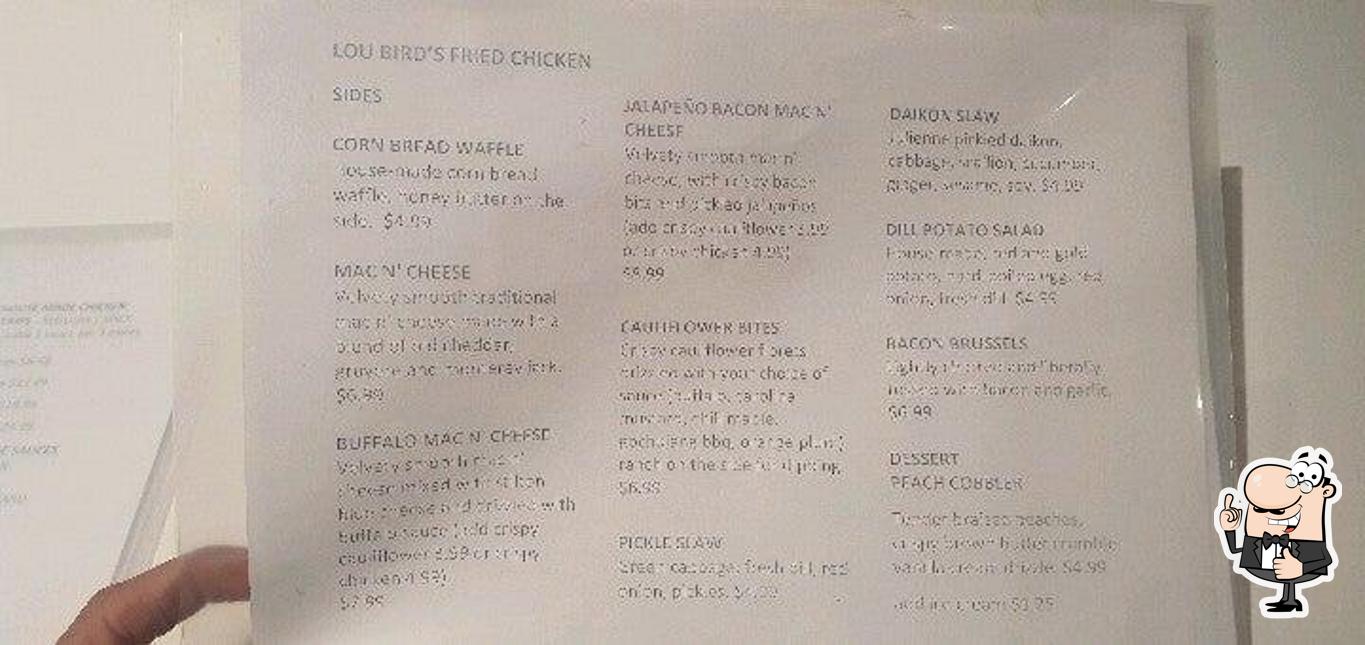 Lou Bird's Fried Chicken in Newmarket - Restaurant menu and reviews
