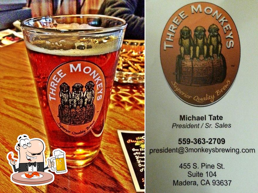 Three Monkeys Brewing in Madera - Restaurant menu