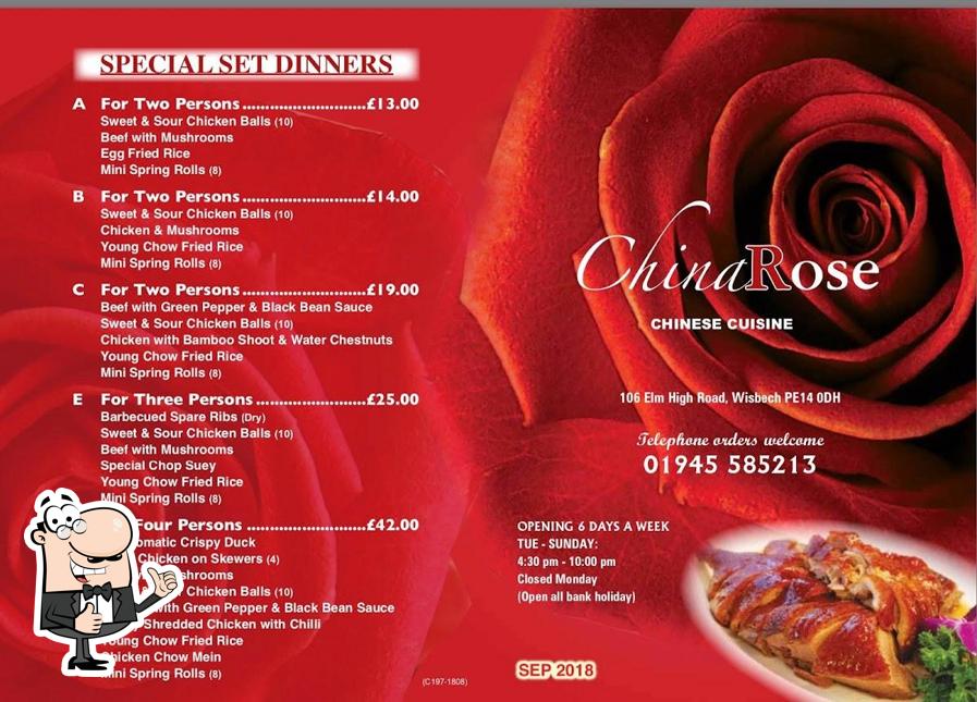 China Rose, Wisbech - Restaurant menu, prices and reviews