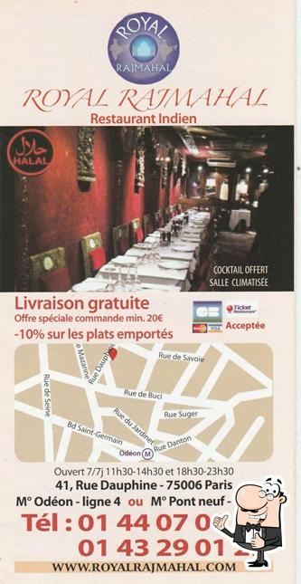 Royal Raj Mahal, Paris - Restaurant menu, prices and reviews