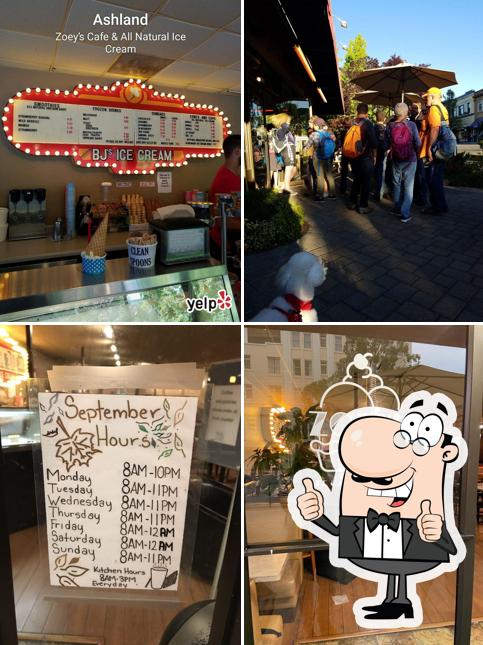 Zoey's Cafe & Artisan Ice Cream in Ashland - Restaurant menu and reviews