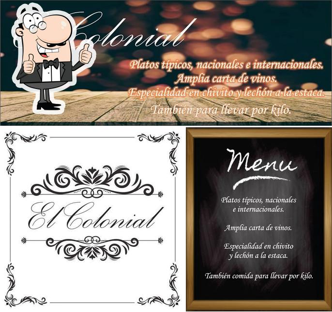 El Colonial, rincón serrano, Mina Clavero - Menú del restaurante ...