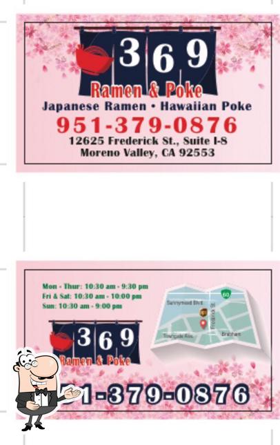 369 Ramen & Poke & Sushi in Moreno Valley - Restaurant menu and reviews