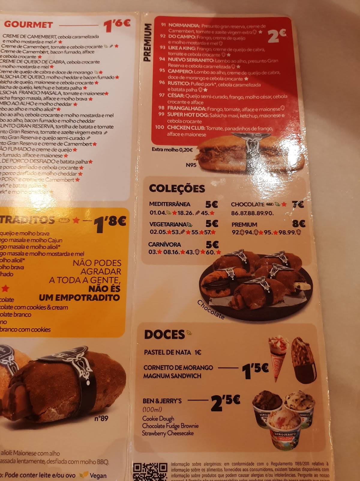 Menu em 100 Montaditos Almada restaurante, Almada, Av. Dom Nuno Álvares ...