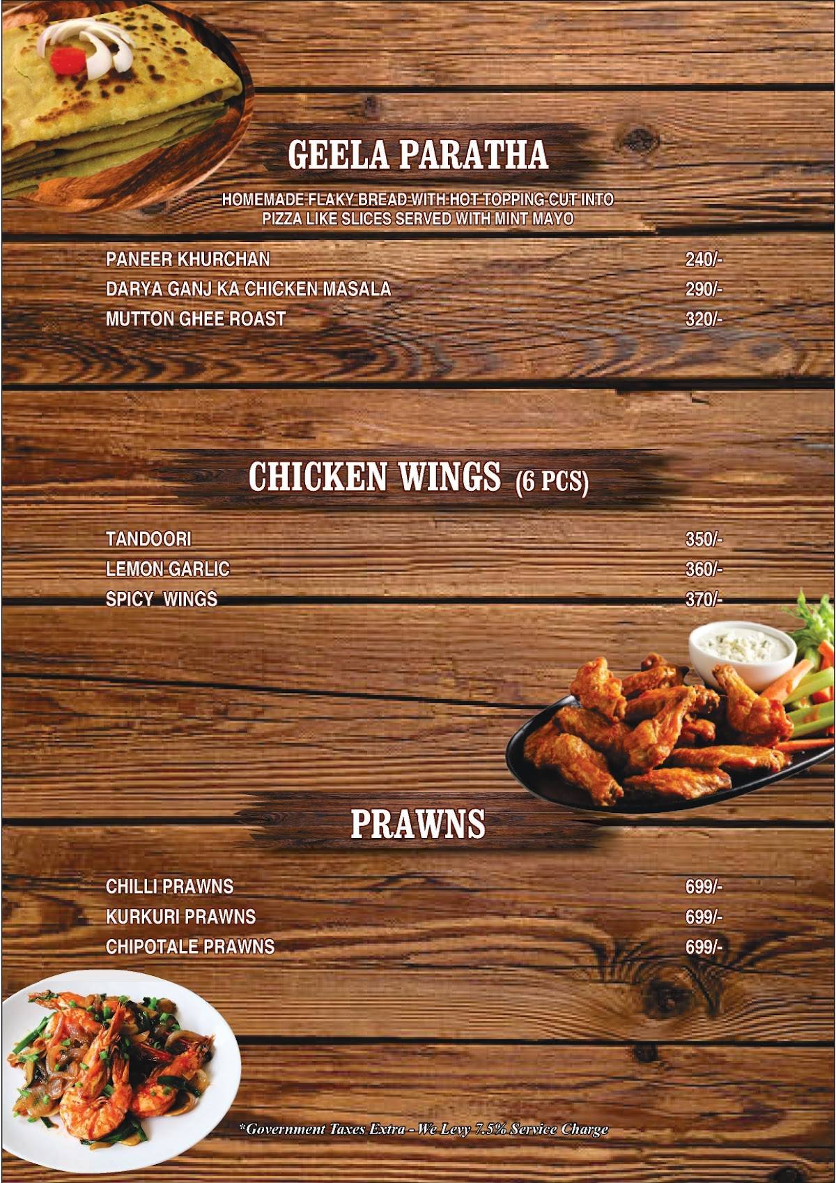Menu at 21 Downtown, Bareilly