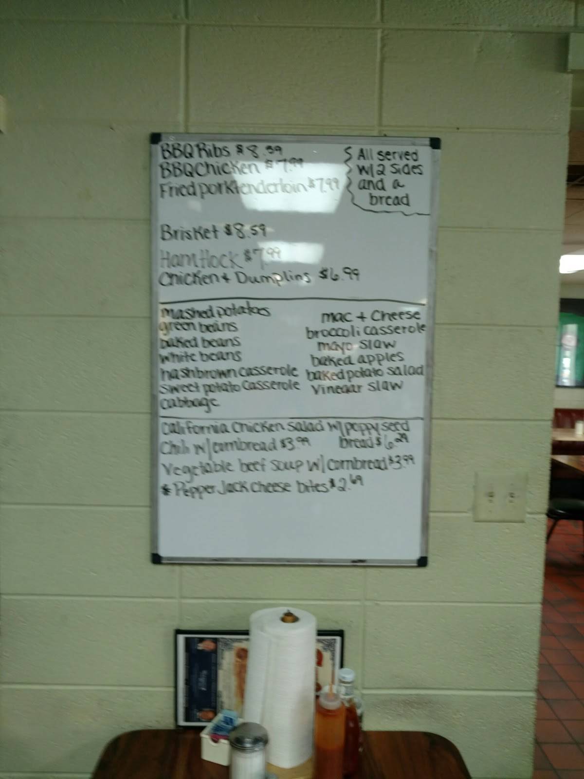 Menu at 4 Little Pigs BBQ, Benton