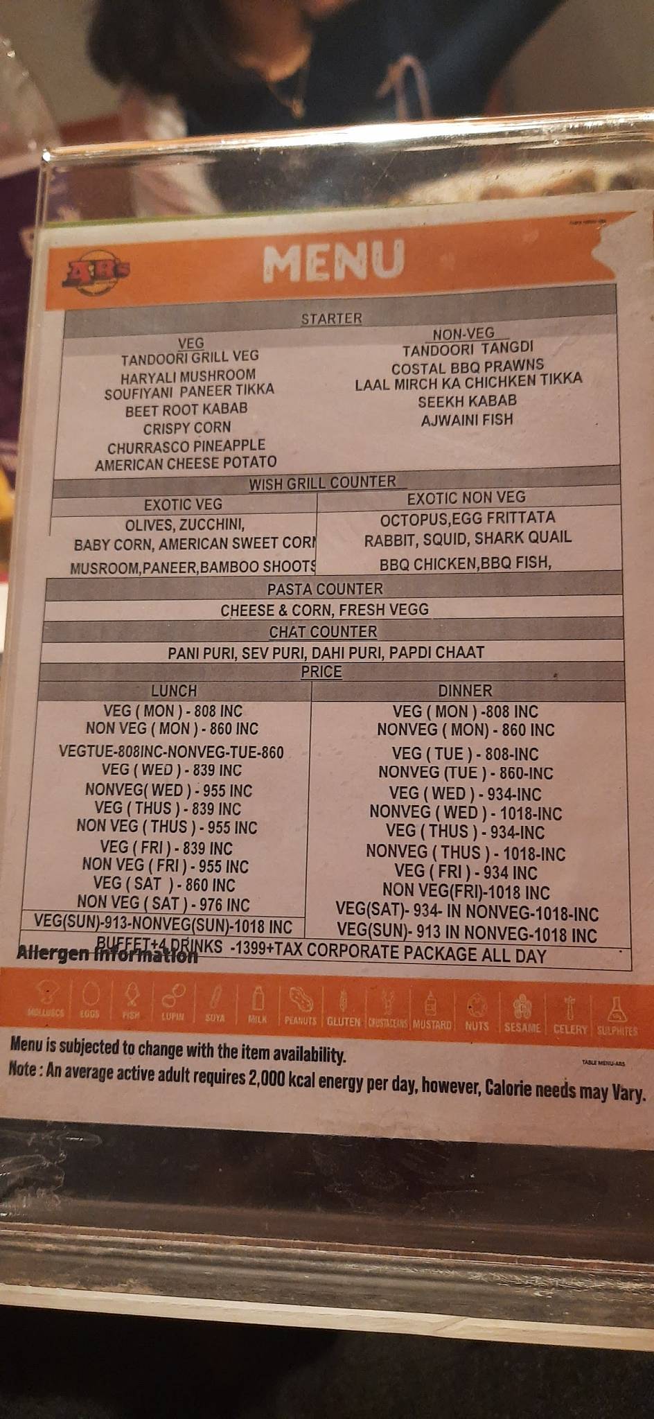 Menu at AB's - Absolute Barbecues Powai, Mumbai, Mumbai