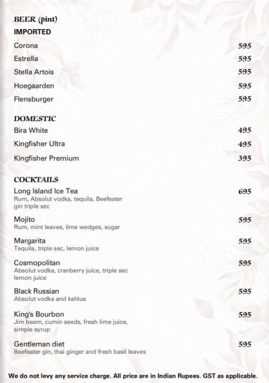 Menu at Anise - Courtyard by Marriott Agra, Agra