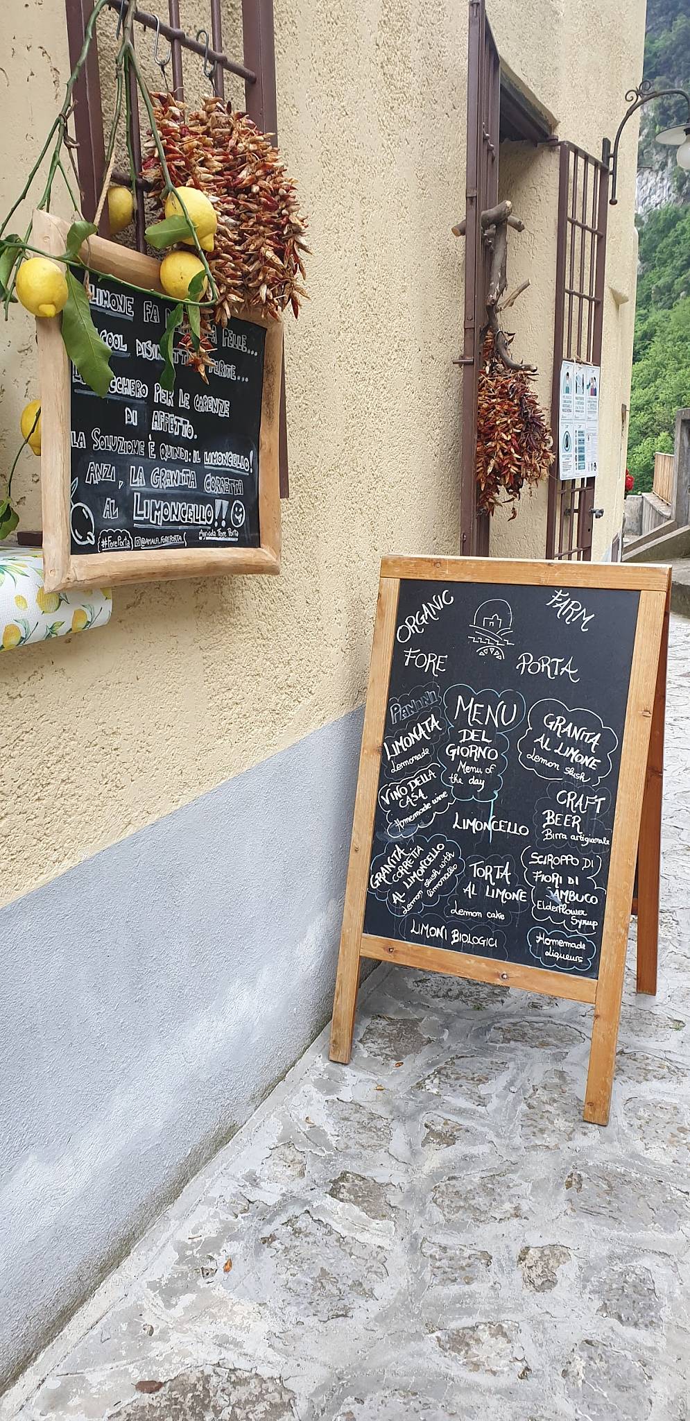 Menu at Agricola Fore Porta restaurant, Amalfi