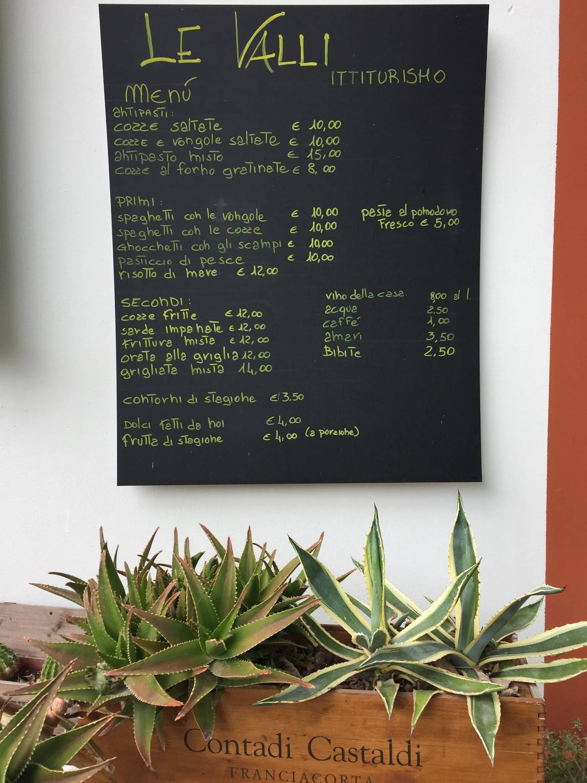Menu da Agriturismo Le Valli ristorante, Venezia
