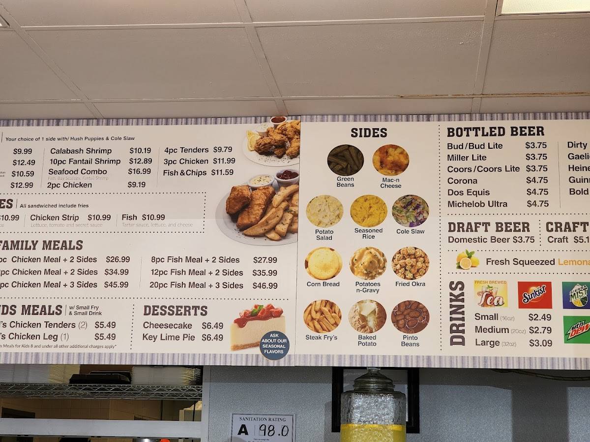 Menu at All Fried Up pub & bar, Cherokee