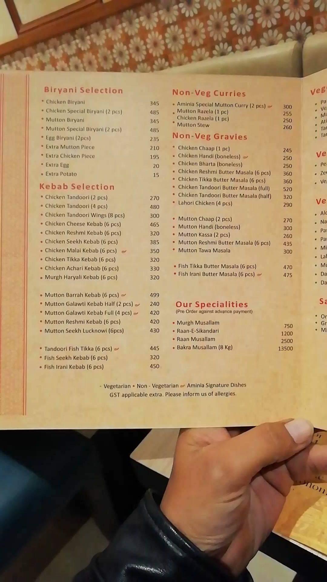 Menu at Aminia Restaurant - Kolaghat, Kolaghat