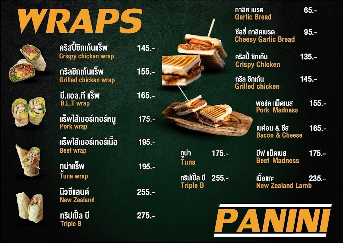 Carta del restaurante BMC Burger, Ang Sila, 109 Khao Lam Rd