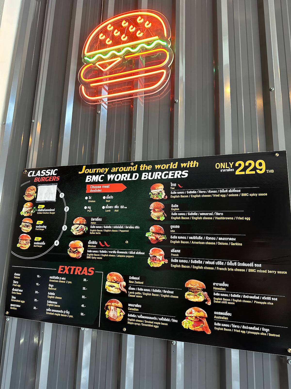 Carta del restaurante BMC Burger, Ang Sila, 109 Khao Lam Rd
