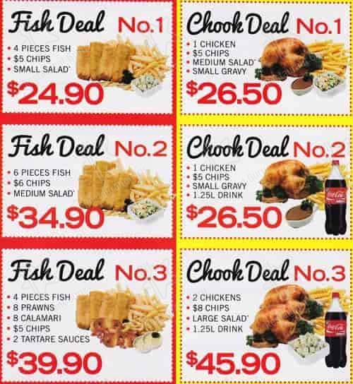 Menu at Angle Vale Chicken & Seafood fast food, Angle Vale