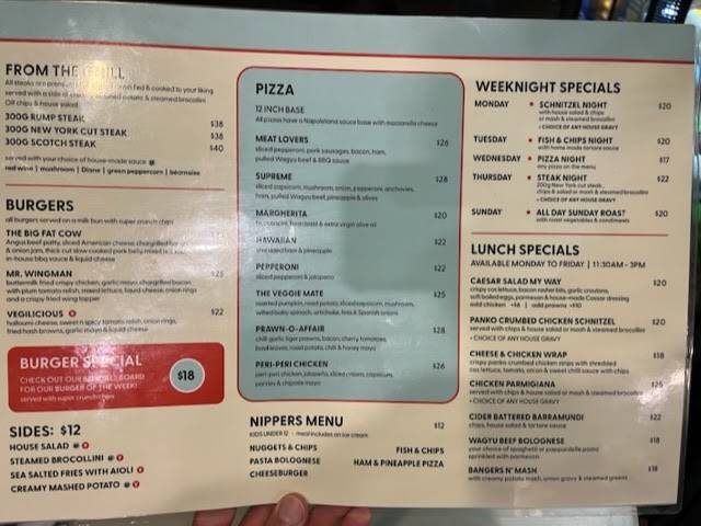 Menu at Anna Bay Tavern pub & bar, Anna Bay, 124 Gan Gan Rd