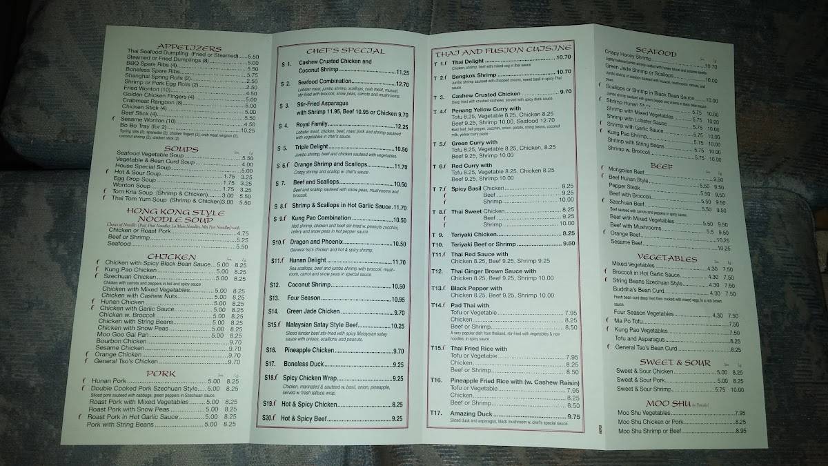 Menu at Asian Kitchen restaurant, New Kensington