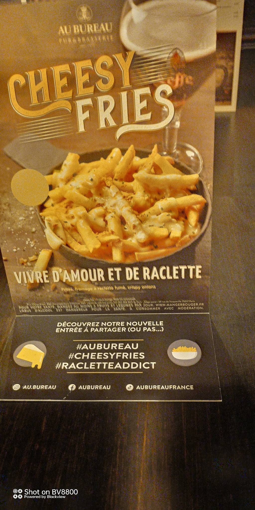 Menu at Au Bureau Morteau restaurant, Morteau