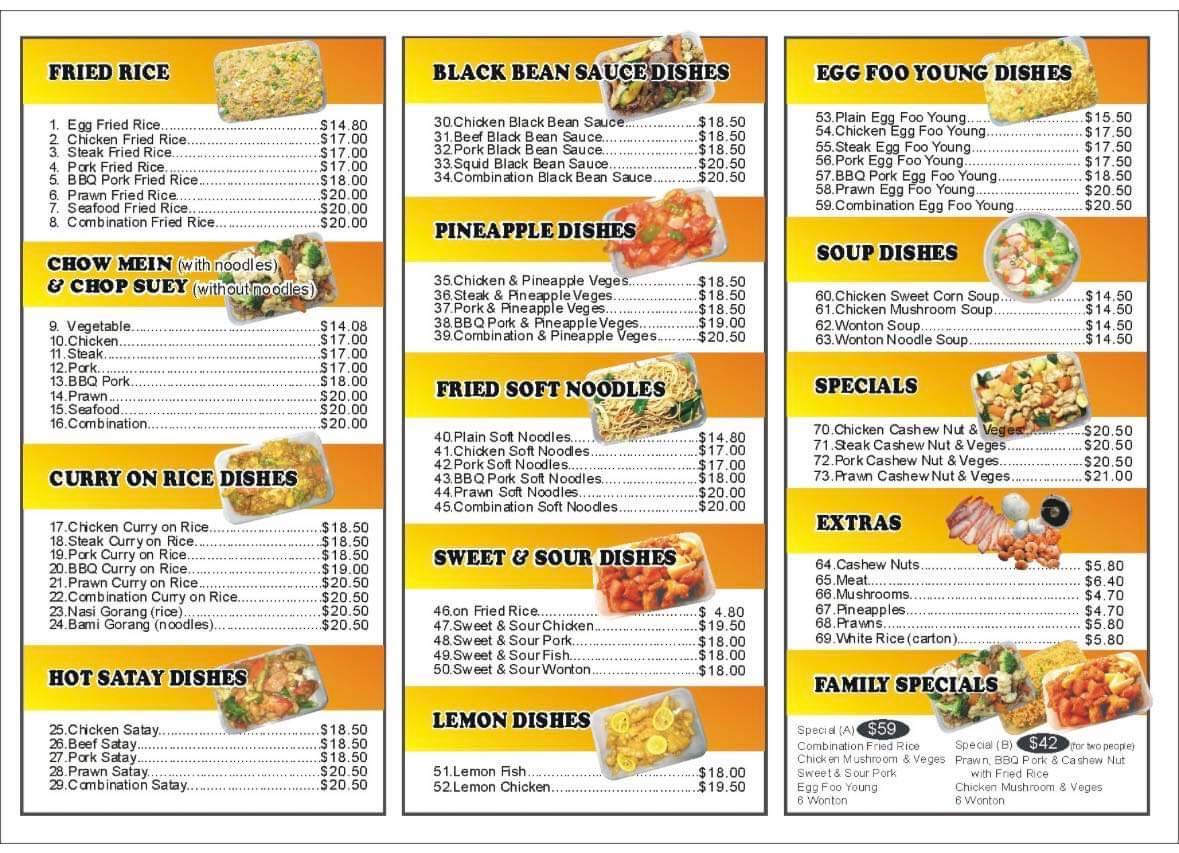 Menu at Mobil Corner Takeaway fast food, Auckland
