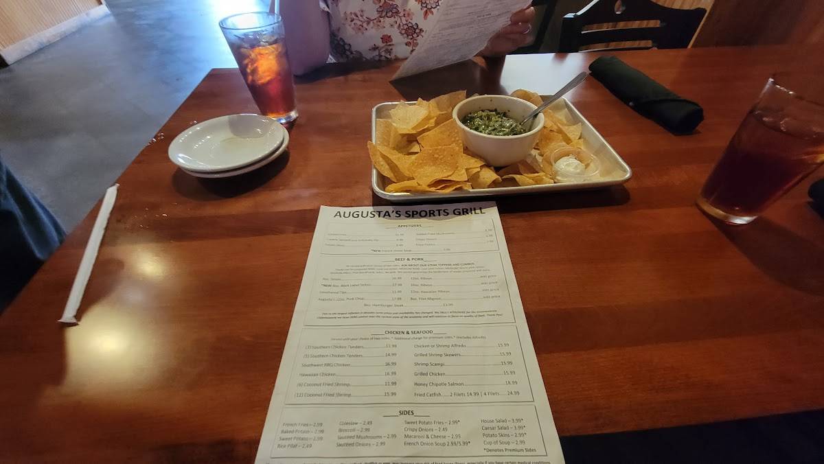 Menu at Augusta's Sports Grill pub & bar, Cullman