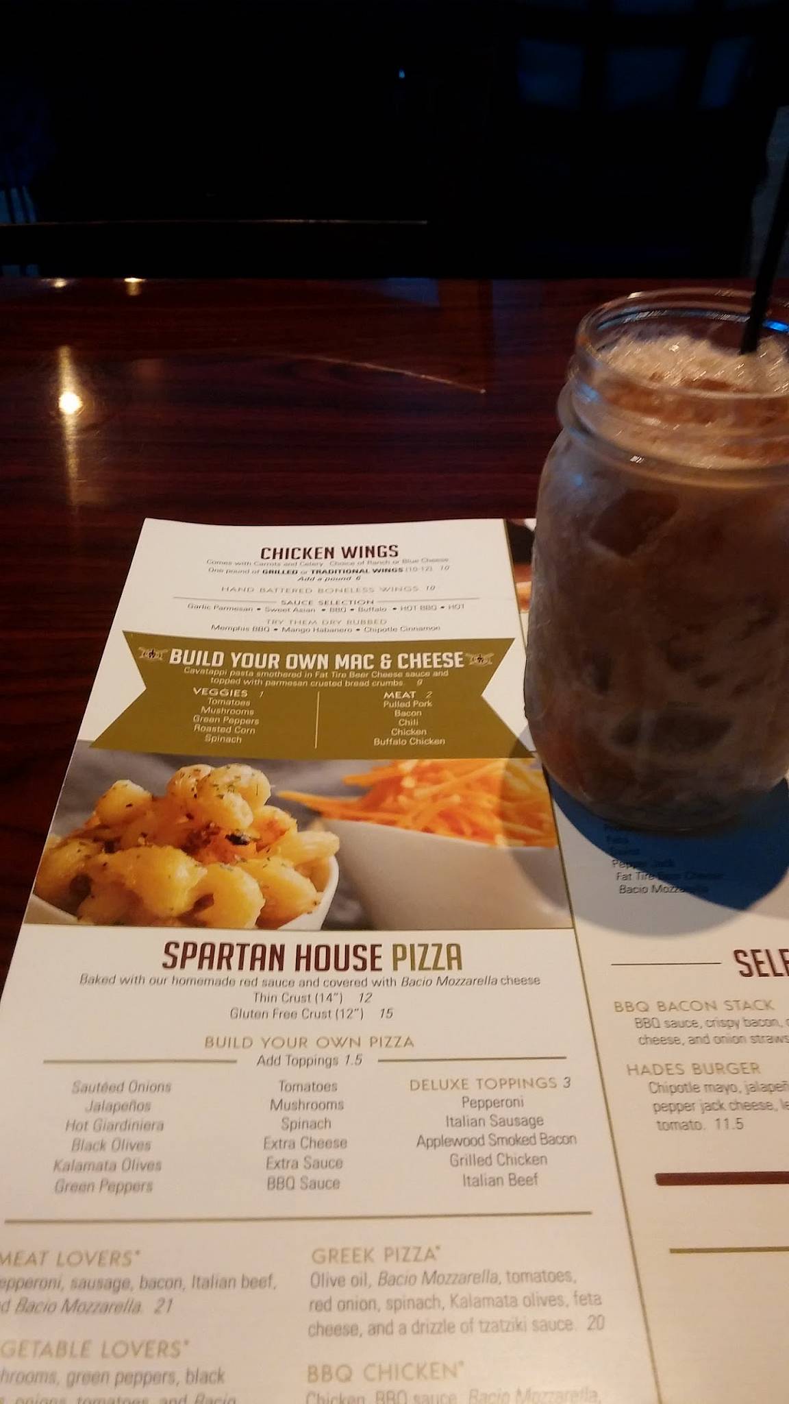 Menu at Spartan Ale House pub & bar, Aurora