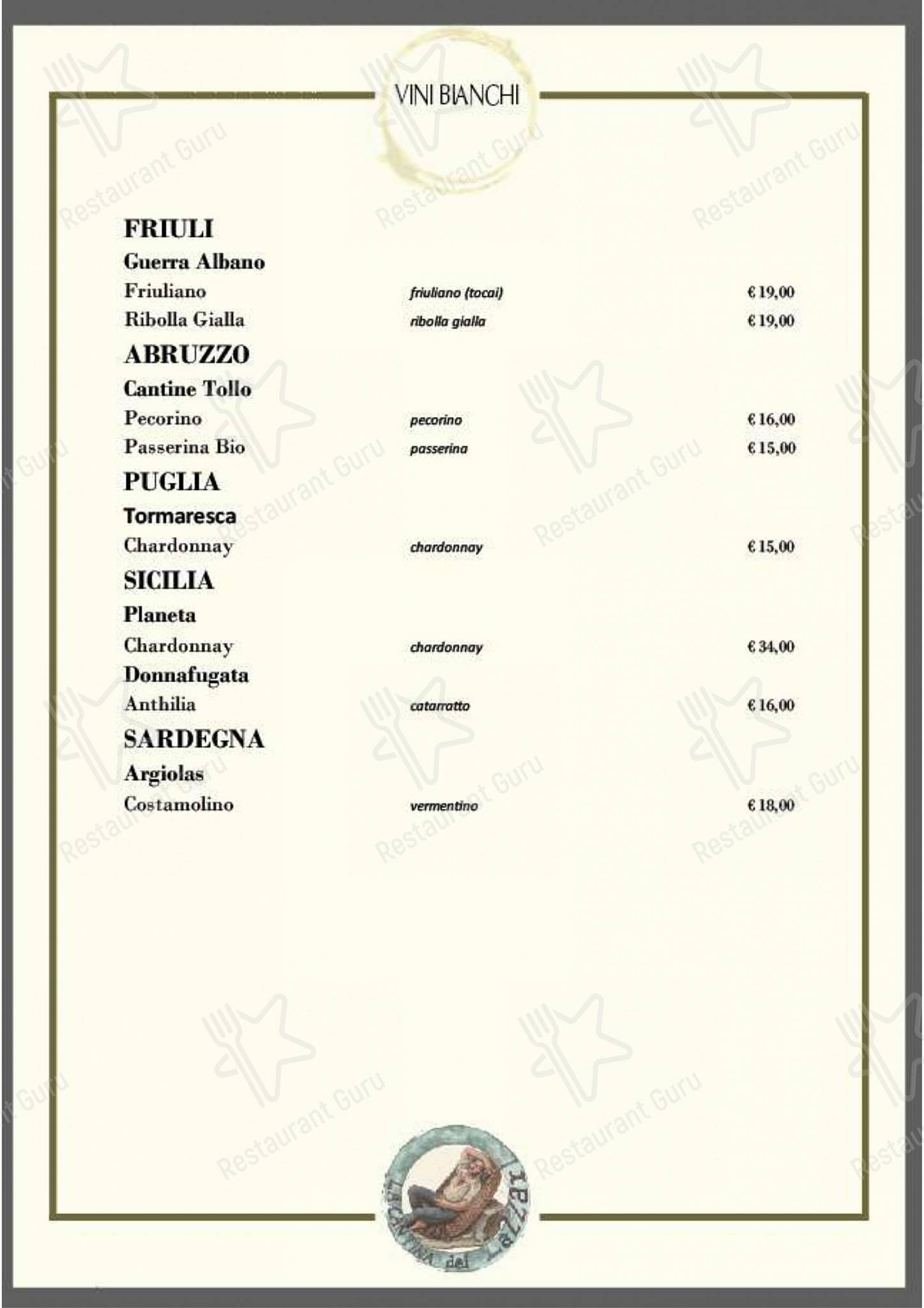 Menu da La Cantina dei Lazzari ristorante con griglia, Napoli, Via ...