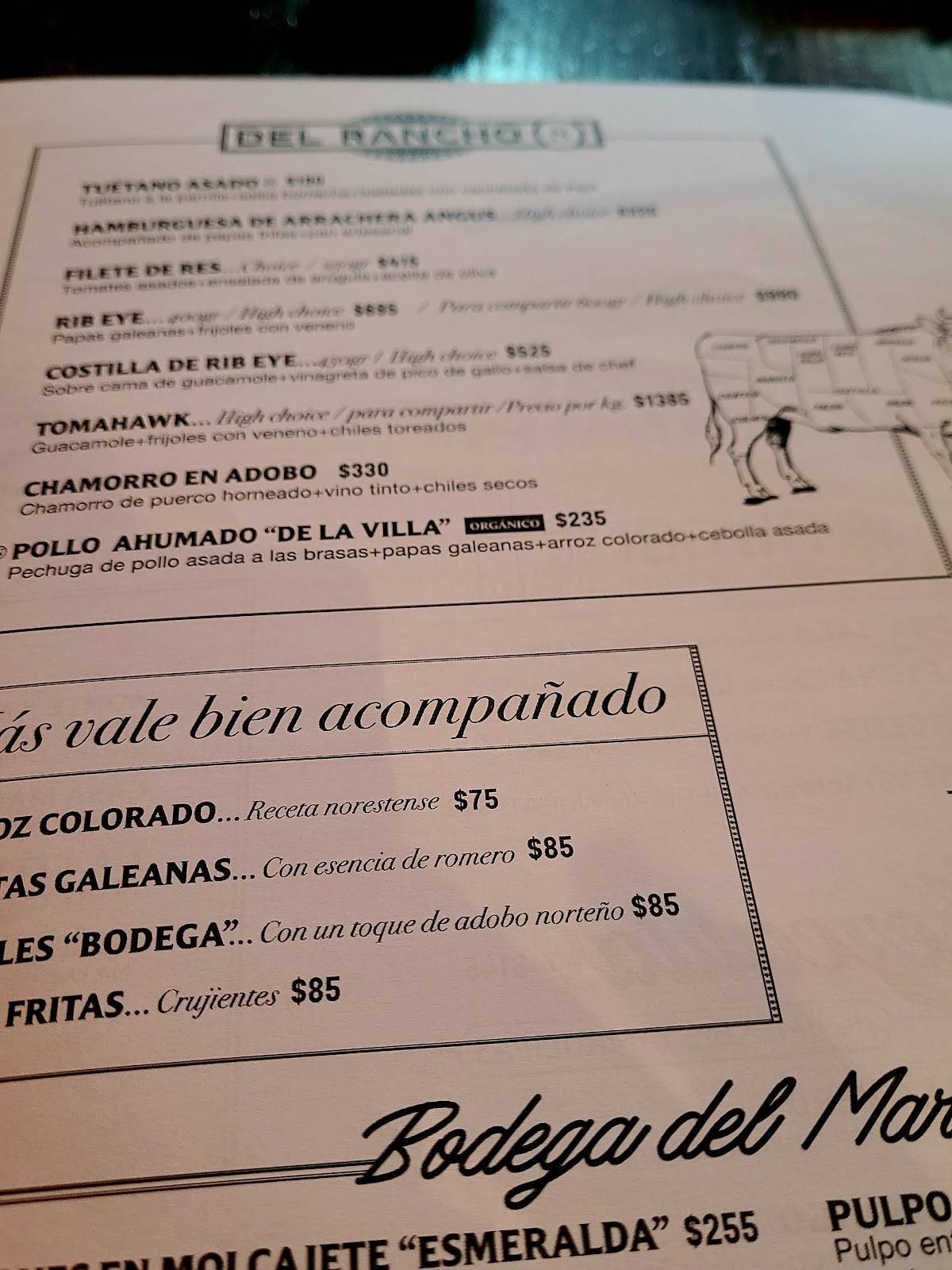 Carta del restaurante BODEGA 8, Mexicali